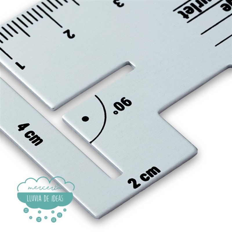 Regla de aluminio para medir costuras Prym | Mercería Lluvia de Ideas